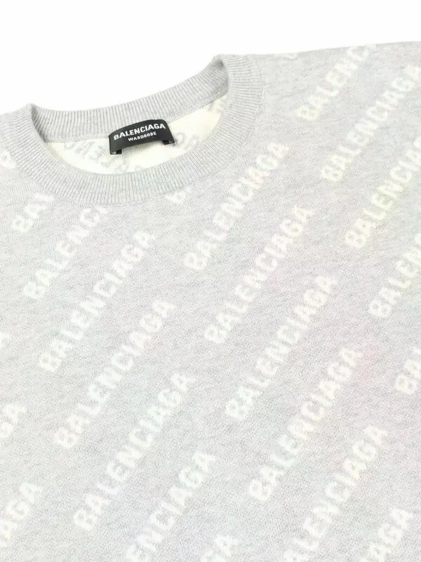 Balenciaga All-over Logo Knit Sweater