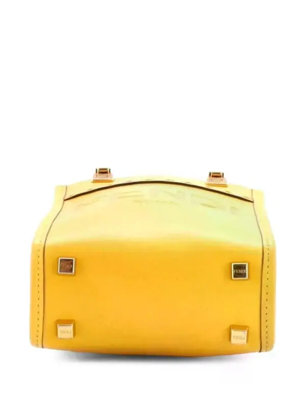 Fendi Sunshine Shopper Mini Tote Bag - Yellow