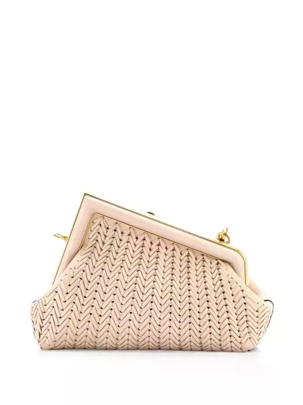 Fendi Woven Leather Small Clutch Bag