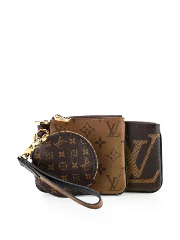 LOUIS VUITTON Trio Pouch Set Reverse Monogram Giant Clutch Bag
