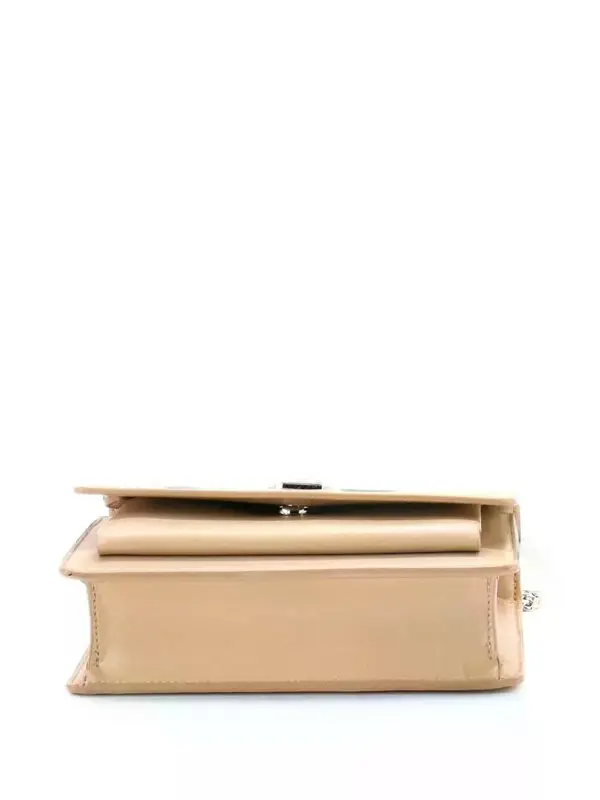 Saint Laurent Sunset Chain Wallet Leather Crossbody Bag - Neutrals