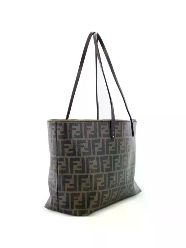 Fendi Roll Zucca Coated Canvas Medium Tote Bag