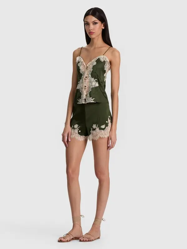 Alice + Olivia Julietta Lace Slip Top