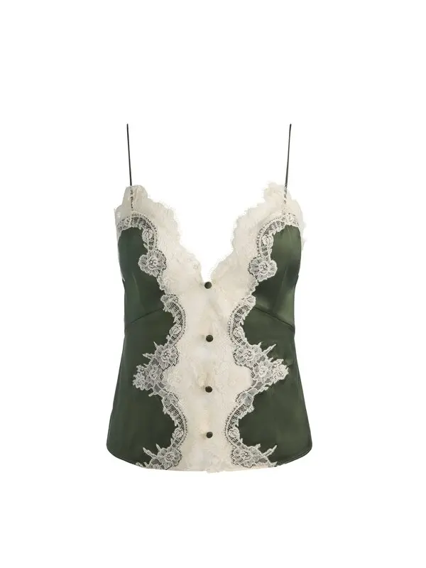Alice + Olivia Julietta Lace Slip Top