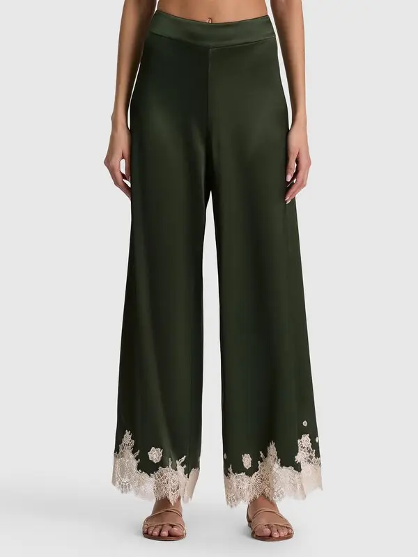 Alice + Olivia Athena Lace Gaucho Pant