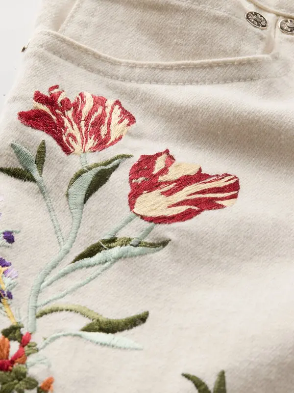 Alice + Olivia Emryn Embroidered Jean