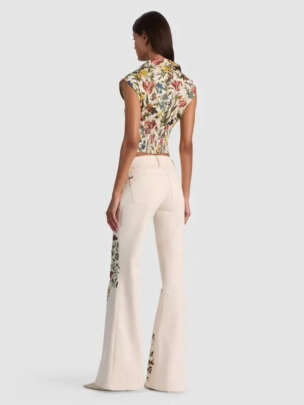 Alice + Olivia Emryn Embroidered Jean