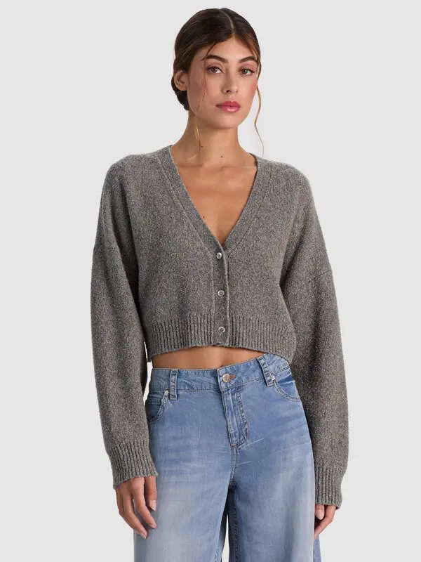 Alice + Olivia Maureen Oversized Cropped Cardigan