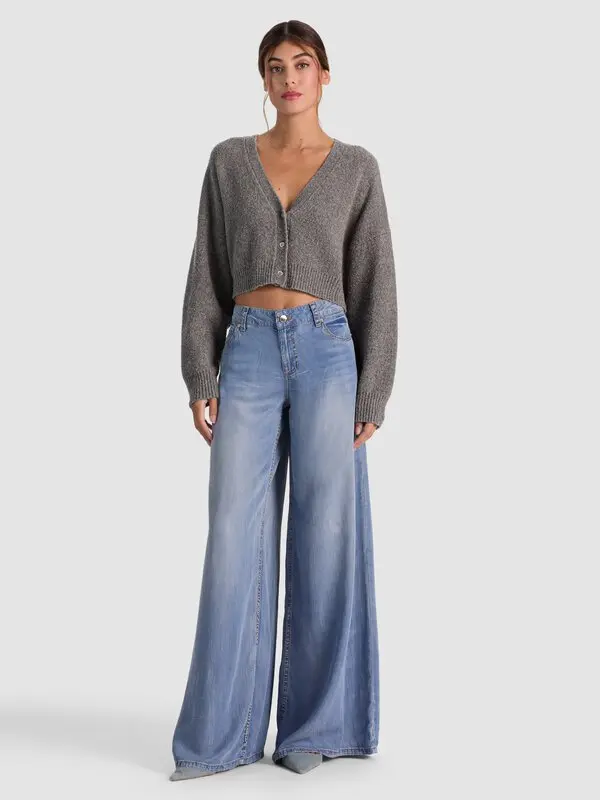 Alice + Olivia Maureen Oversized Cropped Cardigan