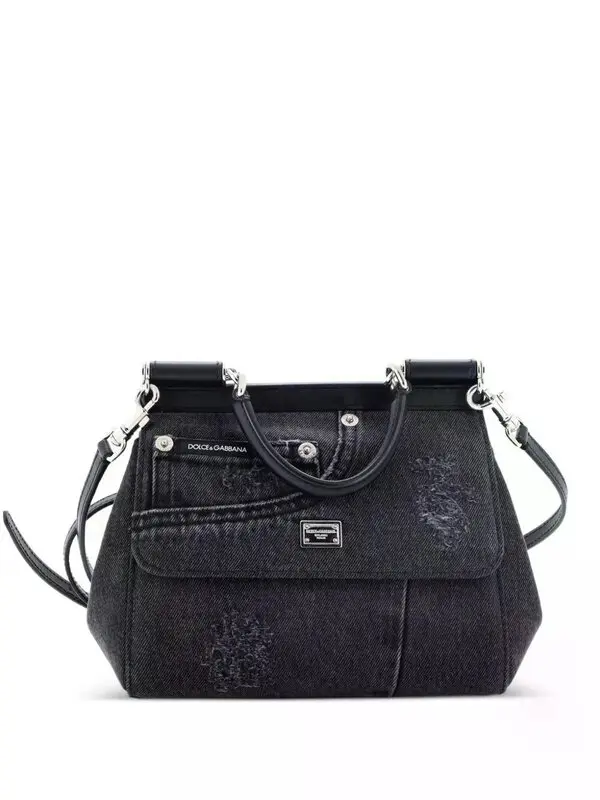 Dolce & Gabbana Miss Sicily Patchwork Denim Medium Satchel