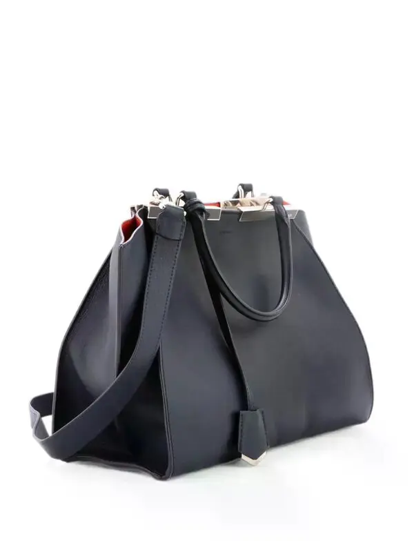 Fendi 3 Jours Satchel Leather Bag - Black