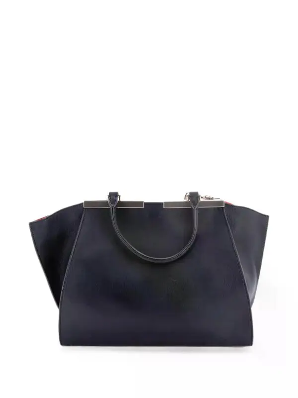 Fendi 3 Jours Satchel Leather Bag - Black