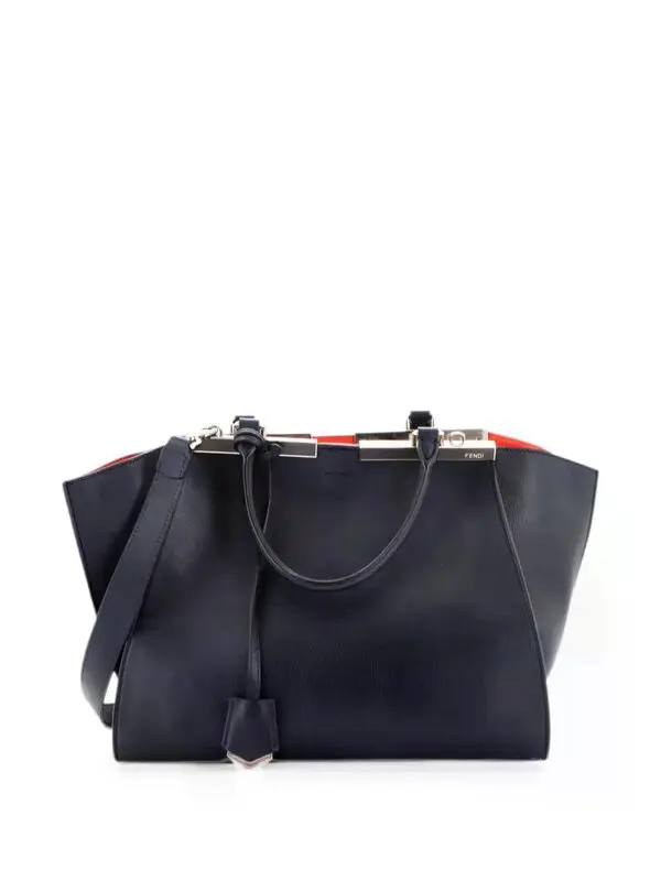Fendi 3 Jours Satchel Leather Bag - Black