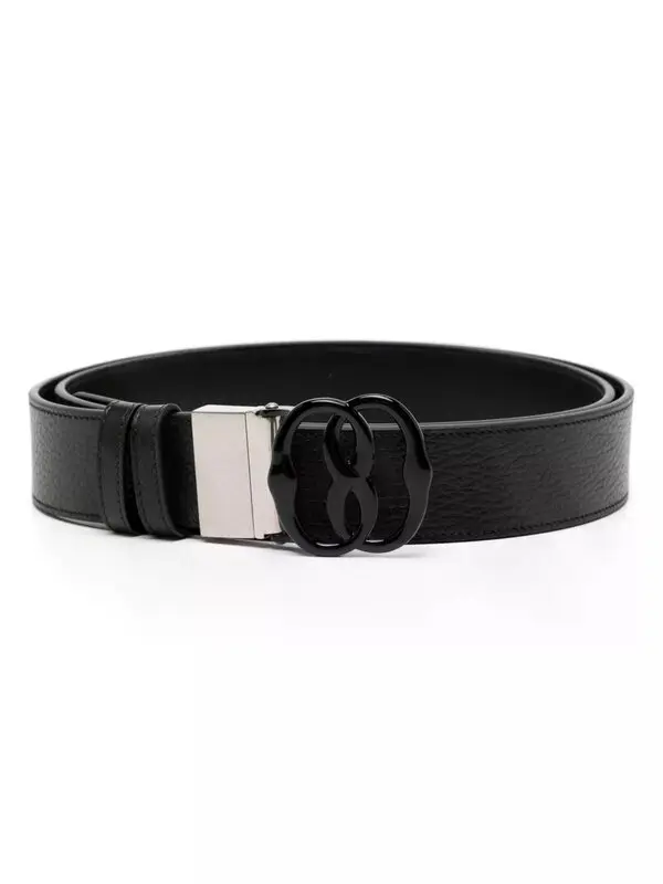 Bally Logo-buckle Reversible Leather Belt - Black