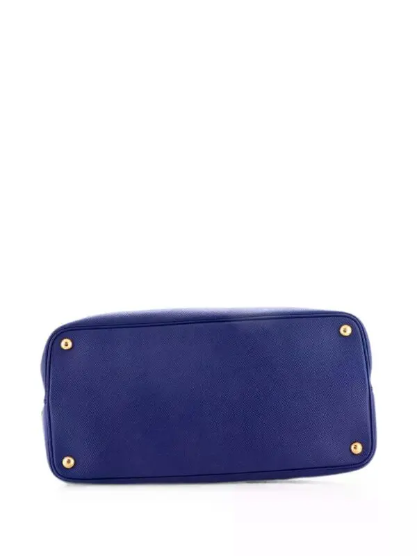 Prada Saffiano Leather Medium Tote Bag - Blue