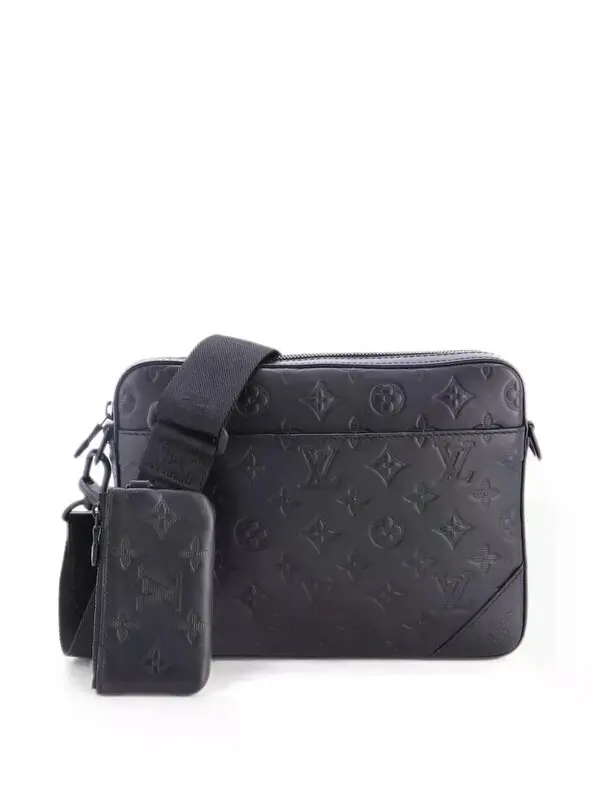 LOUIS VUITTON Duo Messenger Bag Monogram Shadow Leather