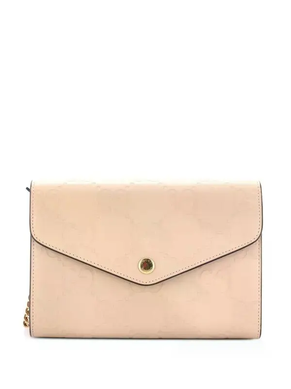 Gucci Envelope Wallet On Chain Guccissima Leather Shoulder Bag - Neutrals