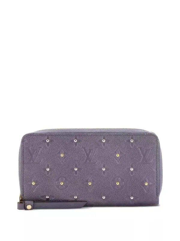 LOUIS VUITTON Zippy Wallet Studded Monogram Empreinte Leather Small Wallets