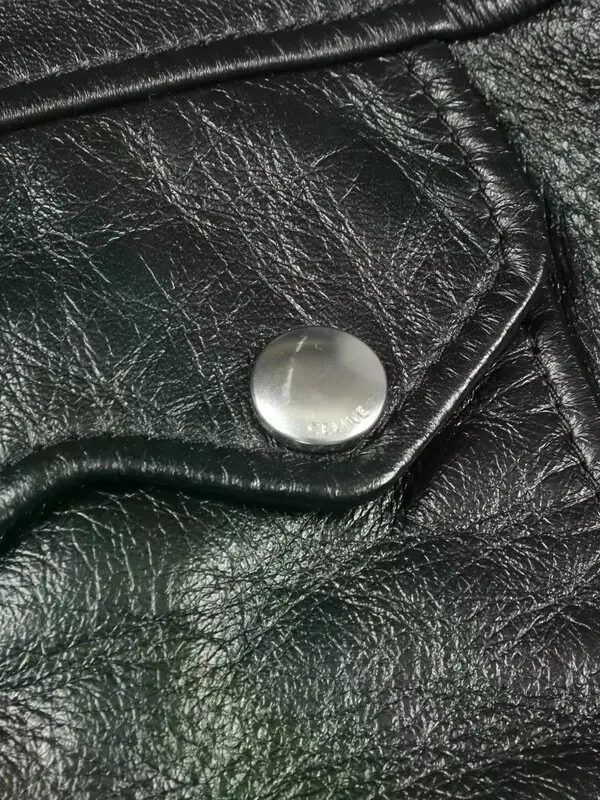 Celine Leather Zip-up Jacket