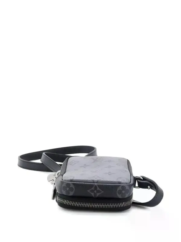 LOUIS VUITTON Double Phone Pouch Reverse Monogram Eclipse Canvas Clutch Bag