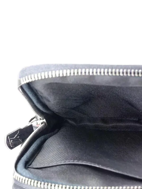 LOUIS VUITTON Double Phone Pouch Reverse Monogram Eclipse Canvas Clutch Bag