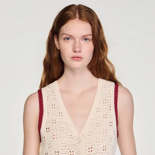 Sandro Crochet-style Top