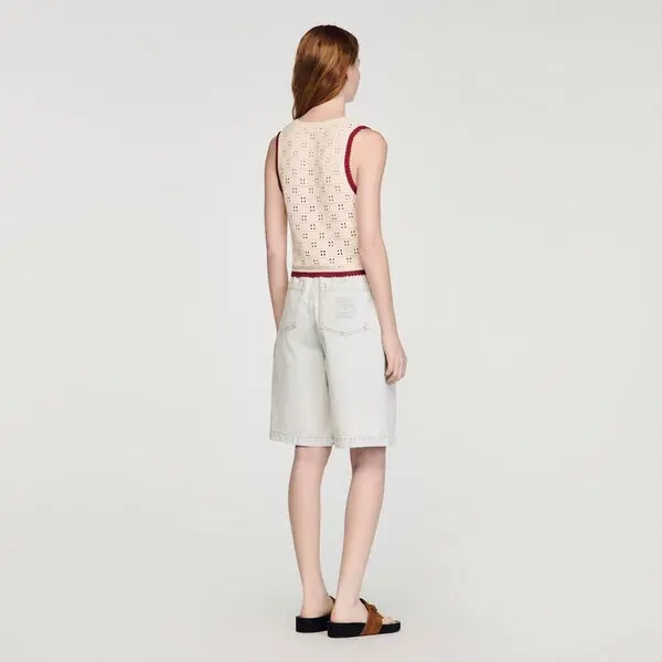 Sandro Crochet-style Top
