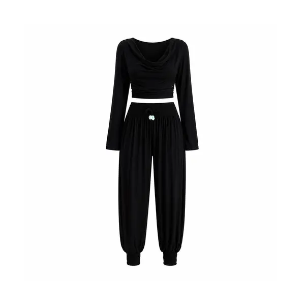MAISON DE GALA Valerie Noir Drape Set - Black