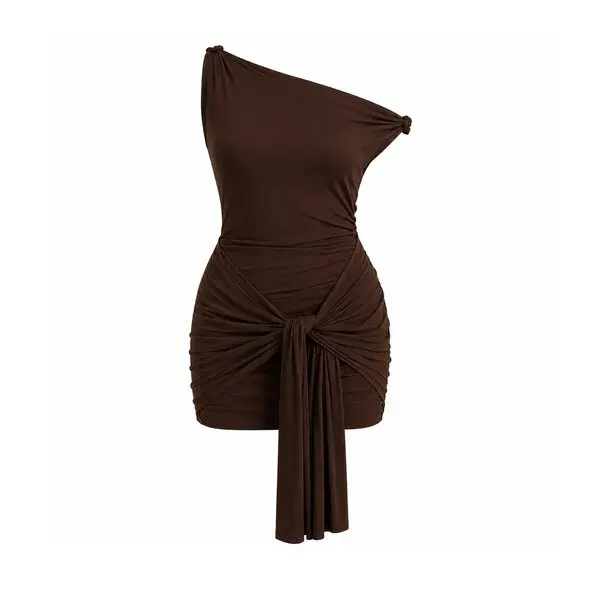 MAISON DE GALA Aurelia Mocha Mini Dress