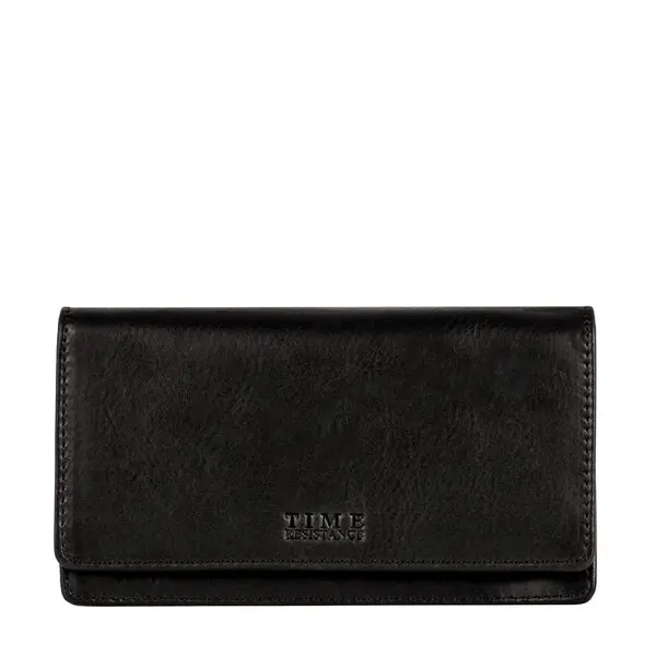 TIME RESISTANCE Leather Continental Wallet Charade