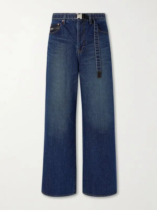 Sacai Belted Wide-leg Jeans