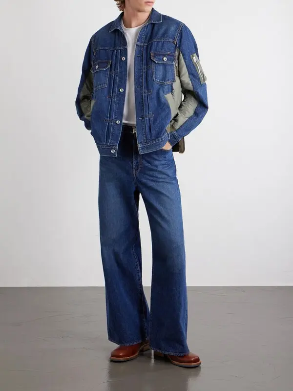 Sacai Belted Wide-leg Jeans