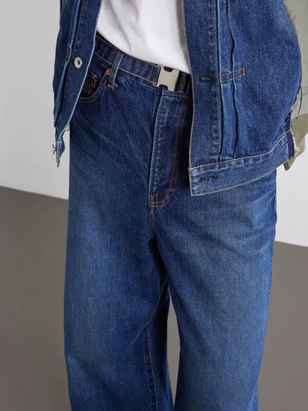 Sacai Belted Wide-leg Jeans