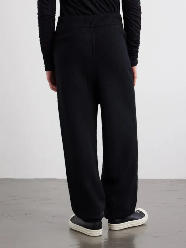 Rick Owens Straight-leg Knitted Cashmere-blend Sweatpants