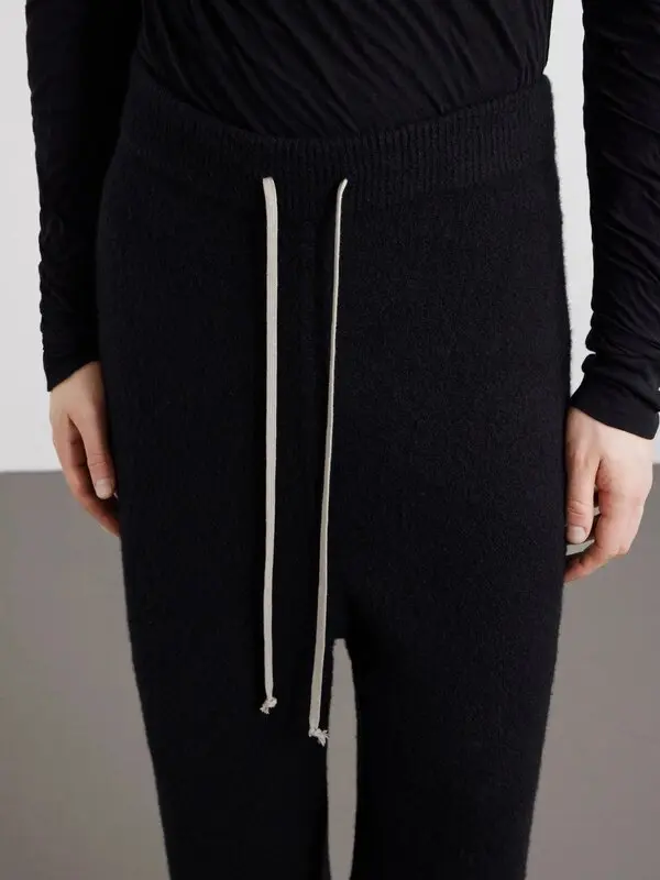 Rick Owens Straight-leg Knitted Cashmere-blend Sweatpants