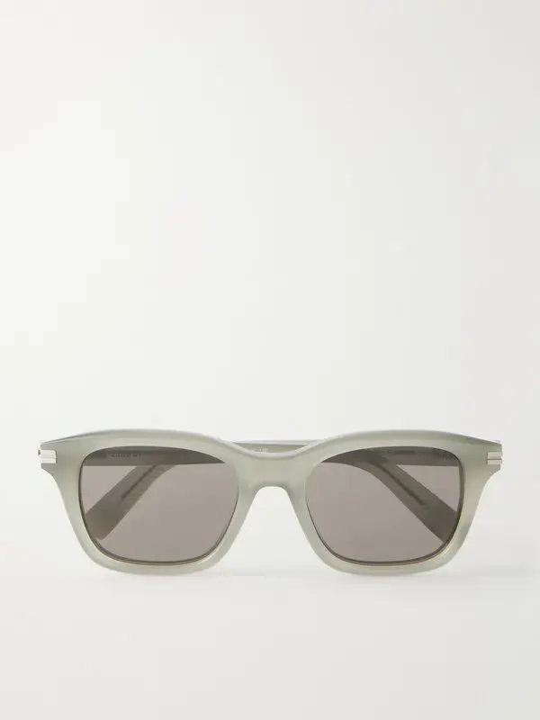ZEGNA EYEWEAR Square-frame Acetate Sunglasses - Gray
