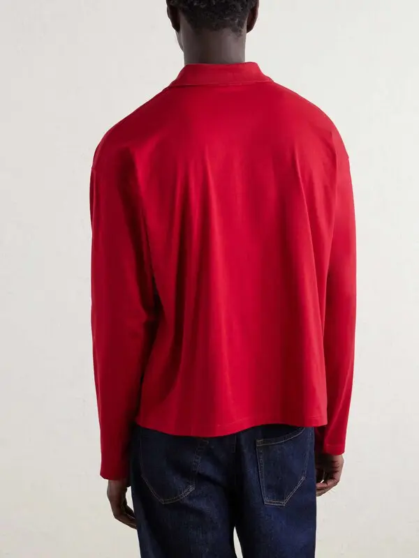 Versace Polo Cotton Logo Embroidery Shirt