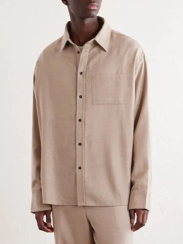 THE ELDER STATESMAN Wool And Cashmere-blend Shirt
