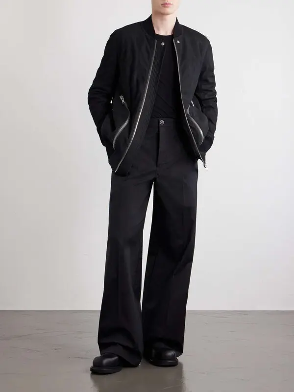 Rick Owens Wide-leg Cotton-blend Canvas Trousers