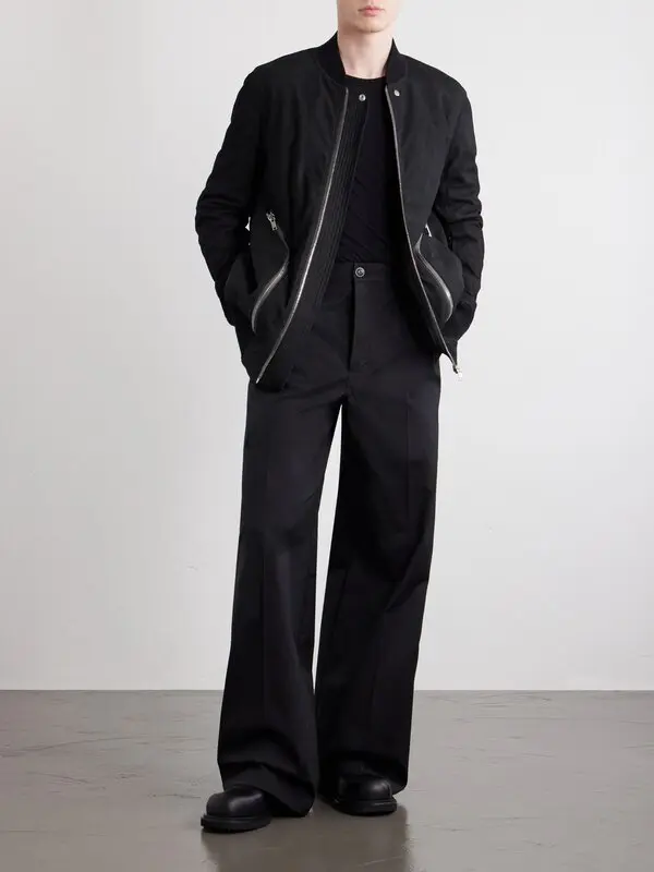 Rick Owens Wide-leg Cotton-blend Canvas Trousers