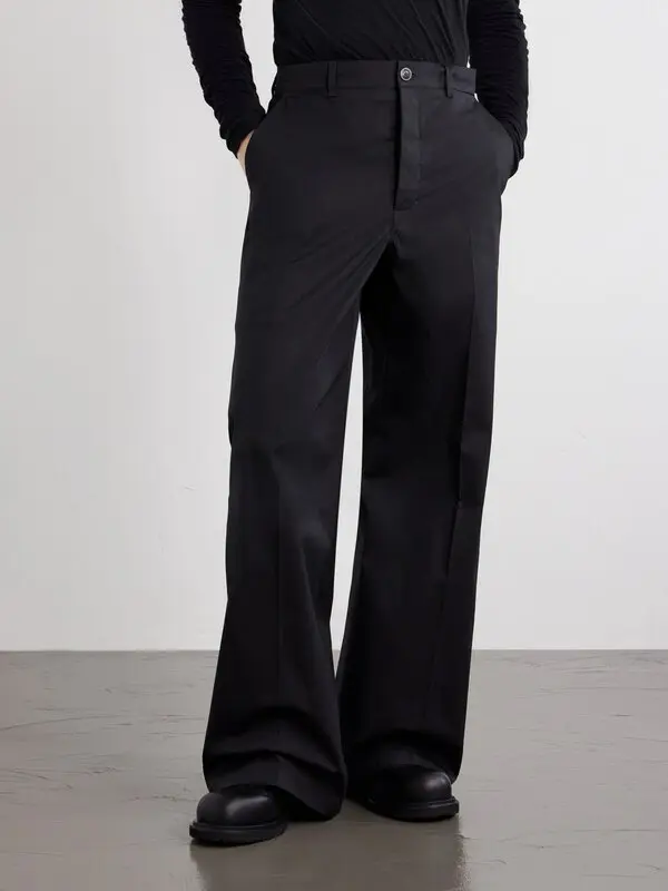 Rick Owens Wide-leg Cotton-blend Canvas Trousers