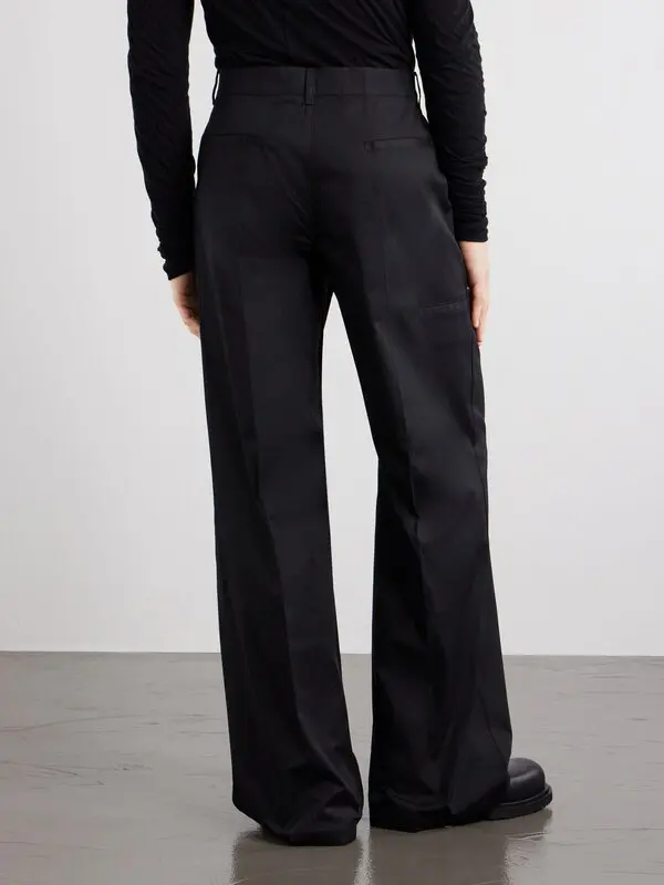 Rick Owens Wide-leg Cotton-blend Canvas Trousers
