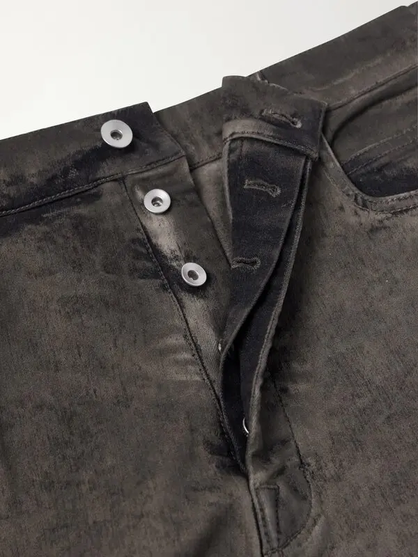 Rick Owens Bolan Frayed Baggy Bootcut Jeans