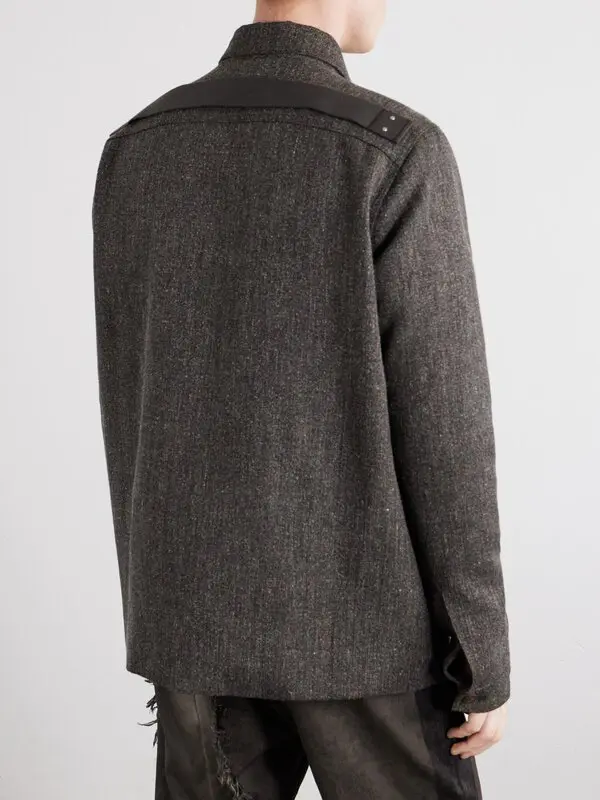 Rick Owens Brad Wool And Linen-blend Jacket