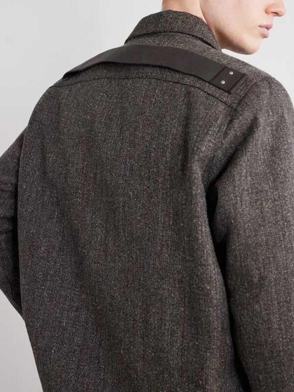 Rick Owens Brad Wool And Linen-blend Jacket