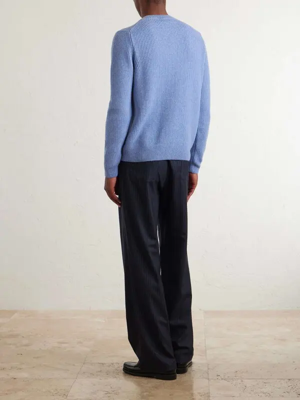 SLOWEAR Slim-fit Ribbed Wool Sweater