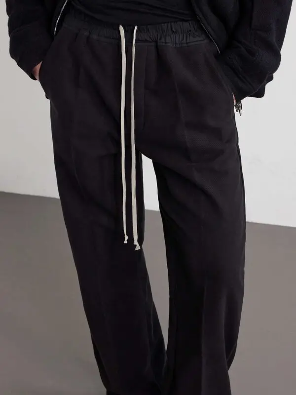 Rick Owens Dietrich Straight-leg Cotton-twill Drawstring Trousers