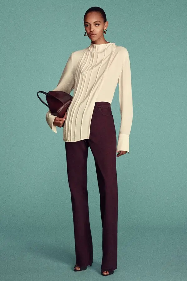 Victoria Beckham Asymmetrical Seam Detail Blouse