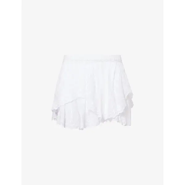 Isabel Marant Étoile Layale Embroidered Cotton Mini Skirt