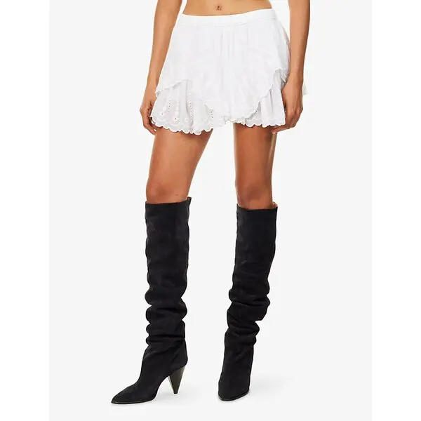 Isabel Marant Étoile Layale Embroidered Cotton Mini Skirt